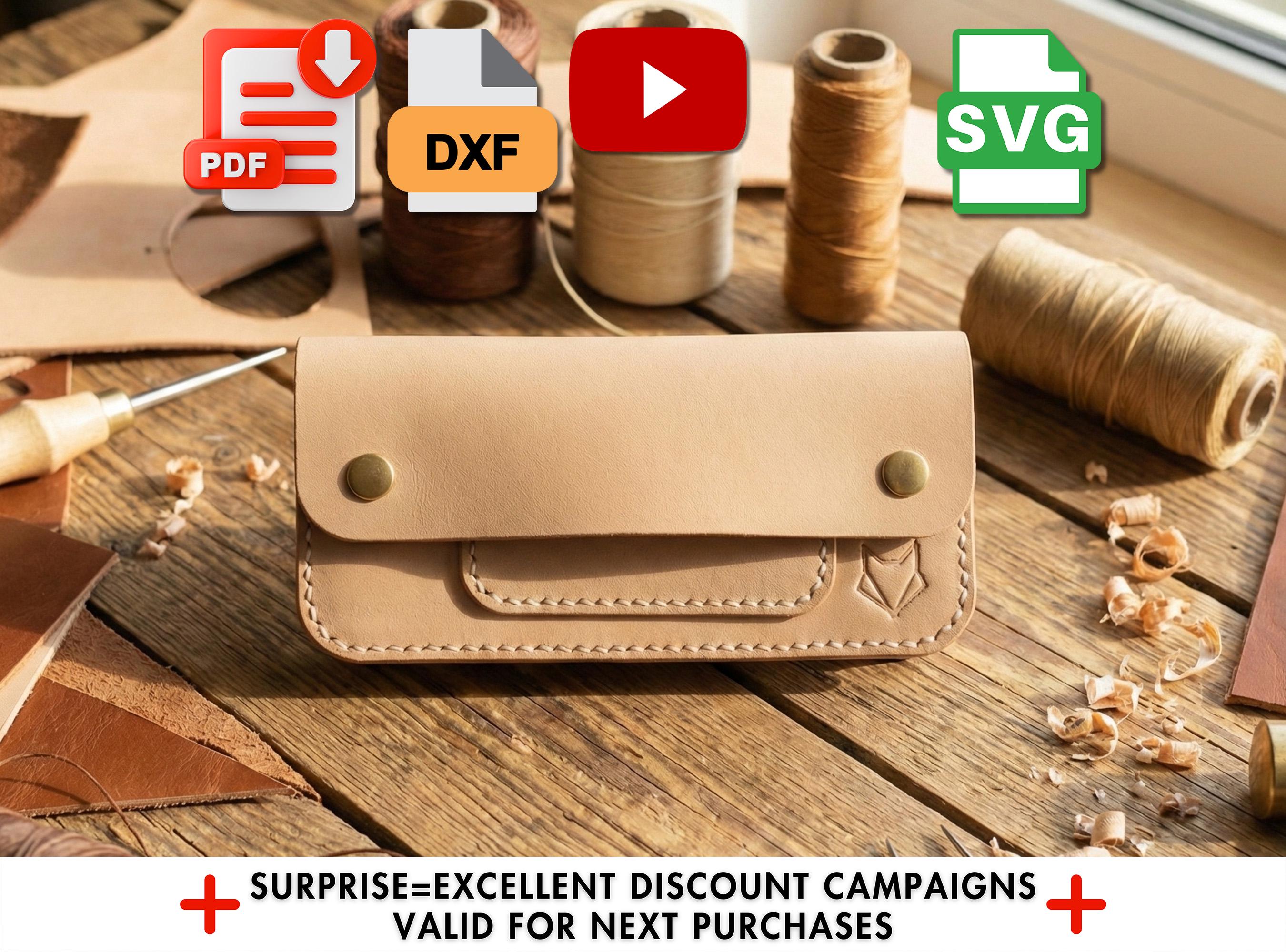 DIY Leather Trucker Wallet Pattern: Handcrafted Design (PDF) - Etsy