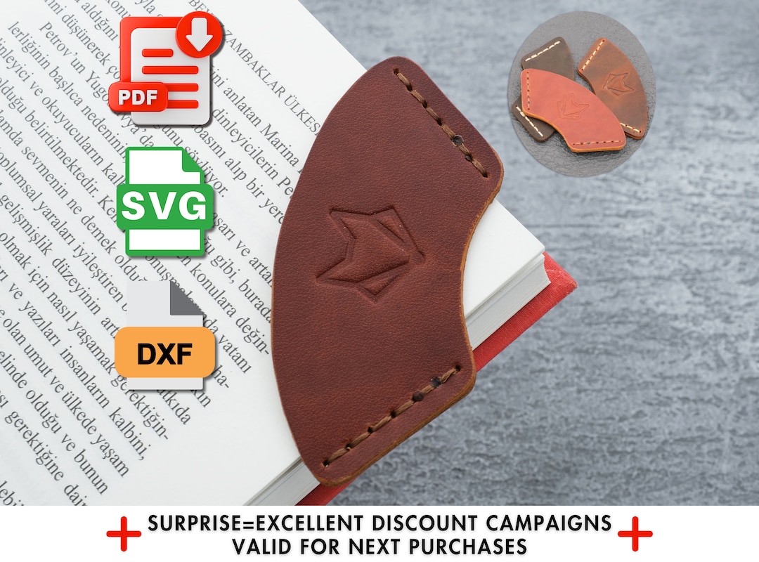 Leather Bookmark Pattern: DIY Craft Template (PDF Download) - Etsy