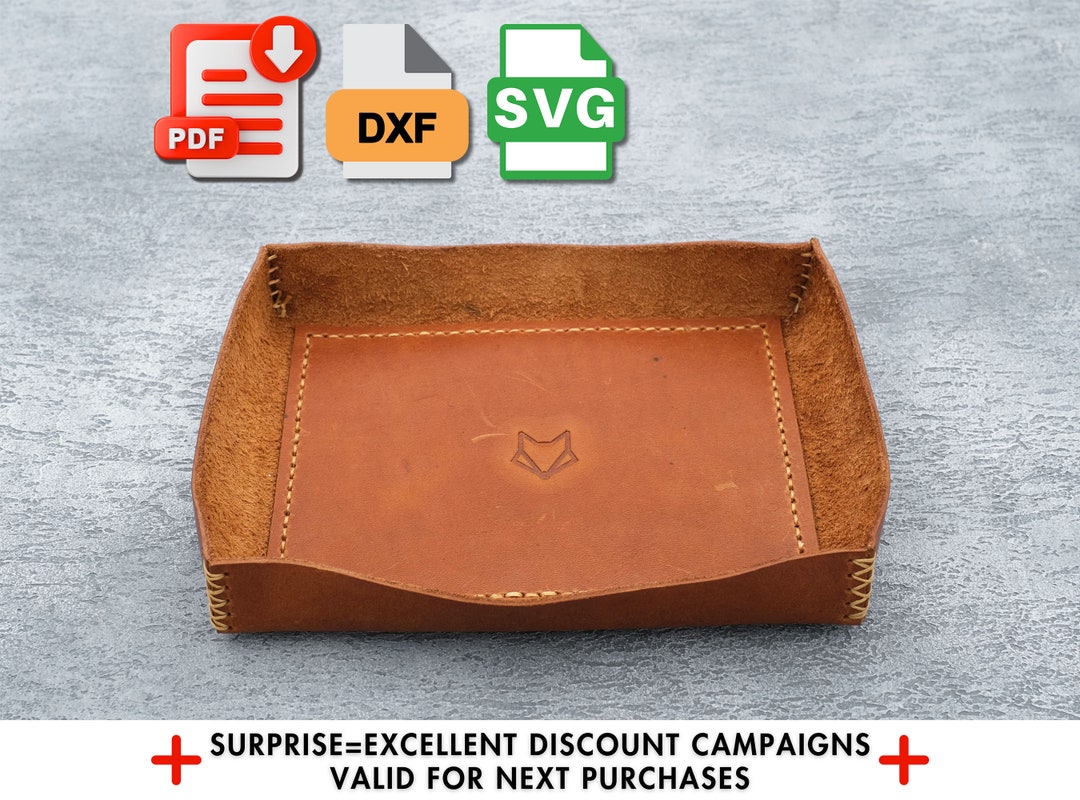 Minimalist Leather Tray Pattern Pdf, Laser Cutting Svg, Leather Tray ...