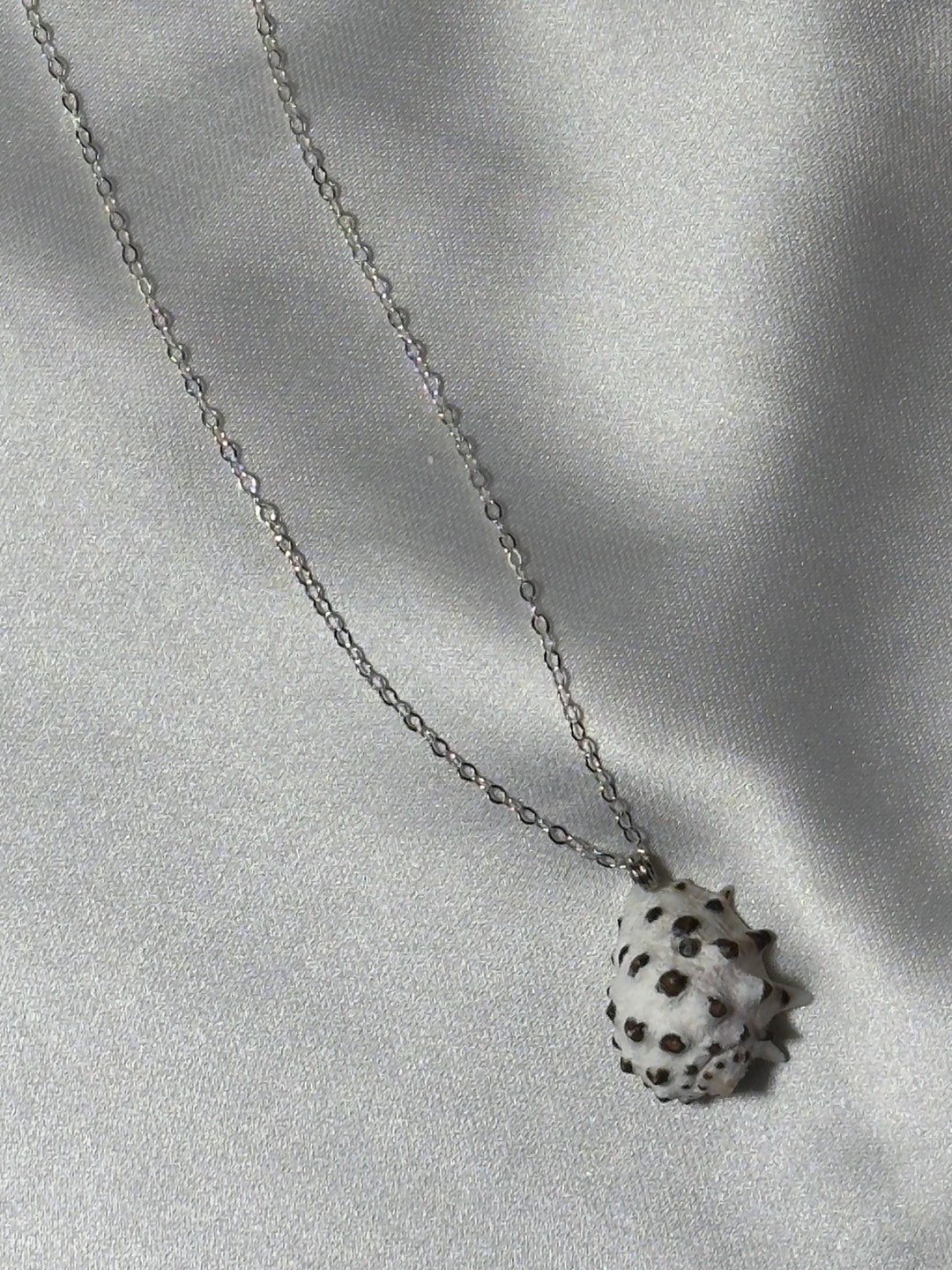 Mulberry Drupe Shell Silver Necklace - Etsy