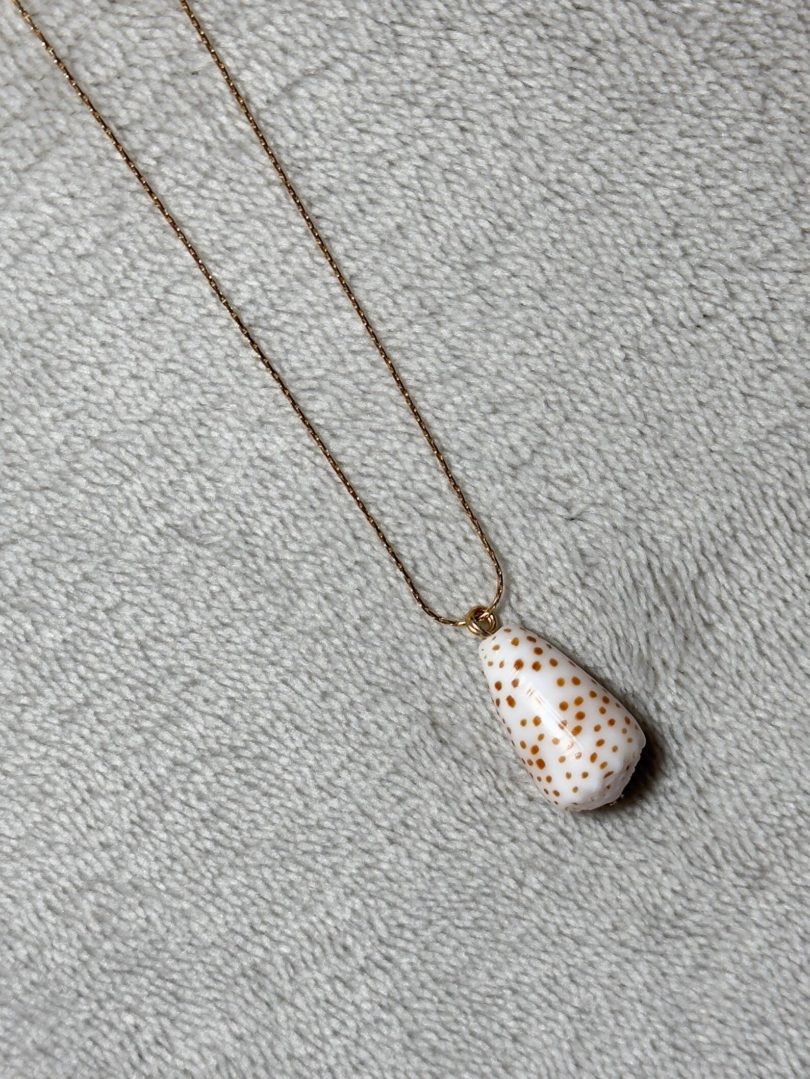 Flea Cone Shell Thick Gold Necklace - Etsy