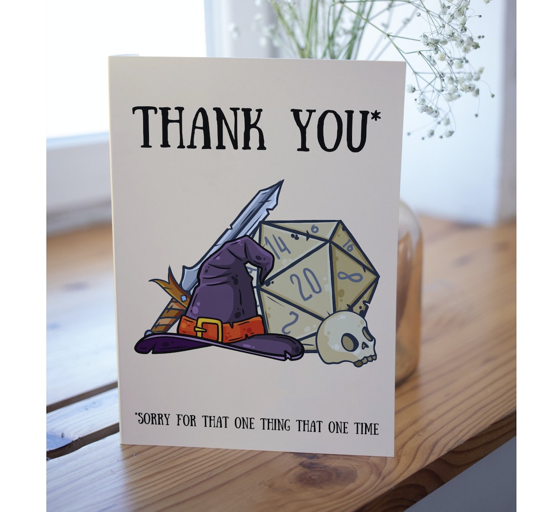 Thank You Funny Sorry Dnd Party Dungeon Master Farewell TTRPG Thanks ...