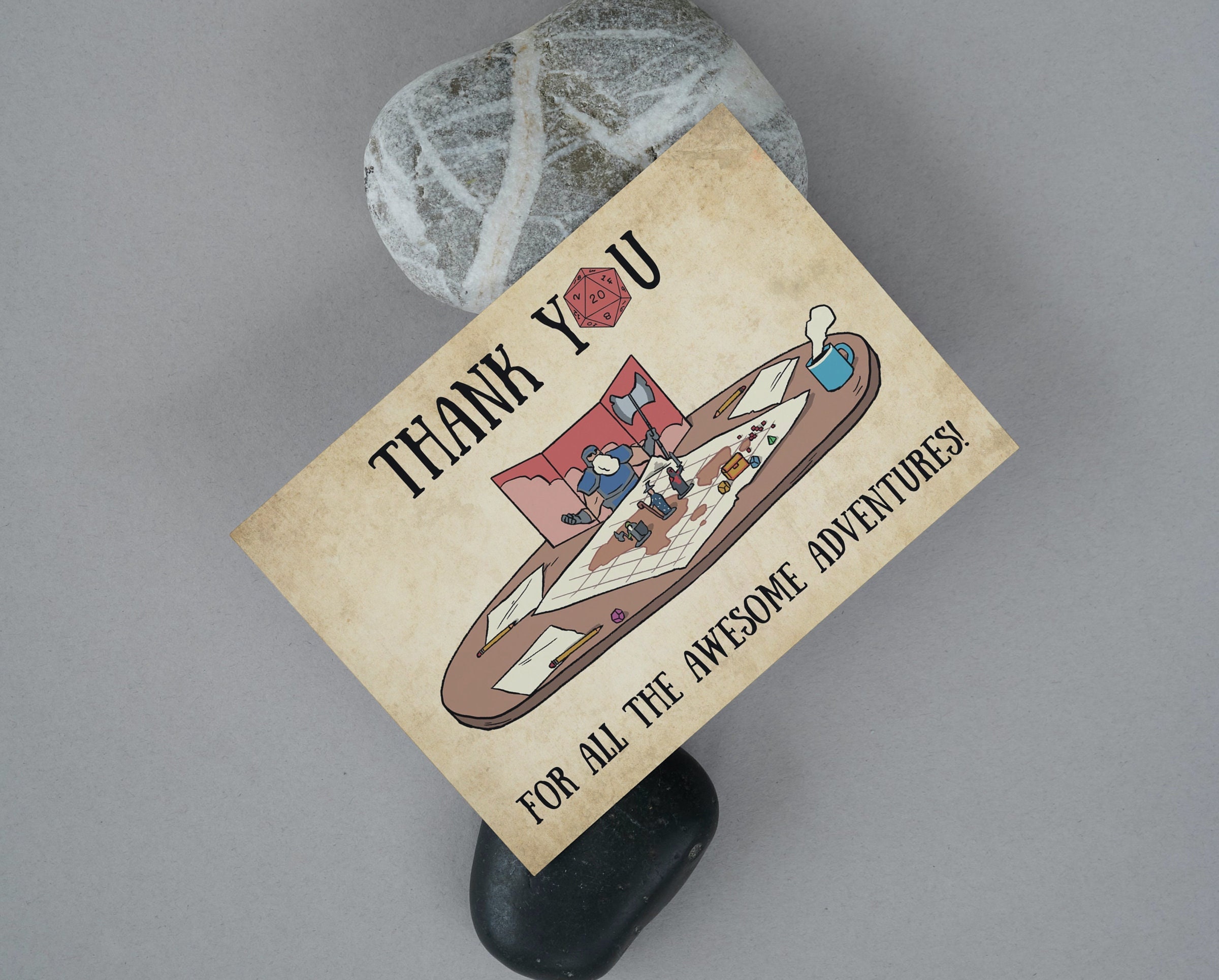 Thank You TTRPG Dnd Party Dungeon Master Thanks Greeting Card - Etsy