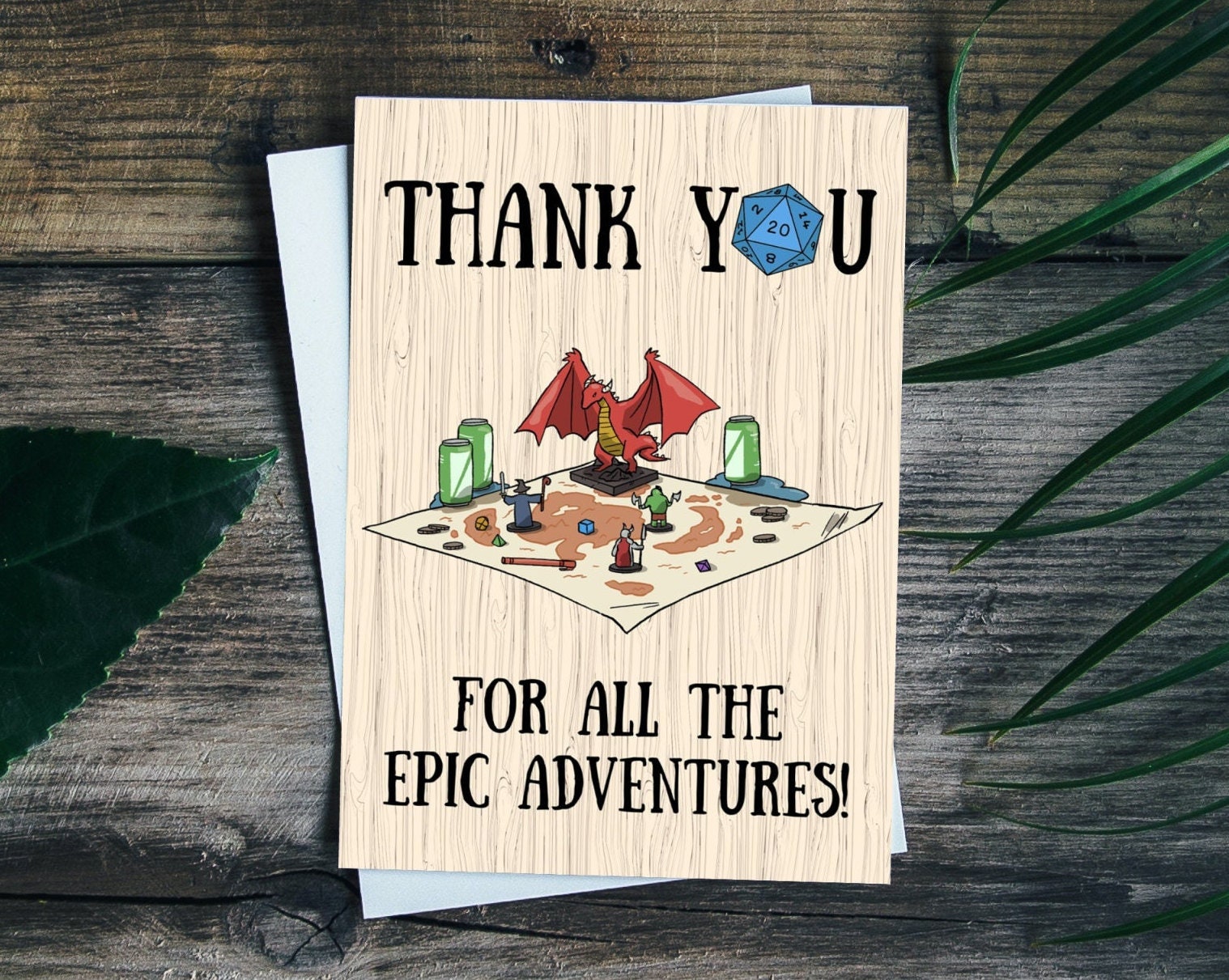Thank You TTRPG Dnd Party Dungeon Master Thanks Greeting Card - Etsy