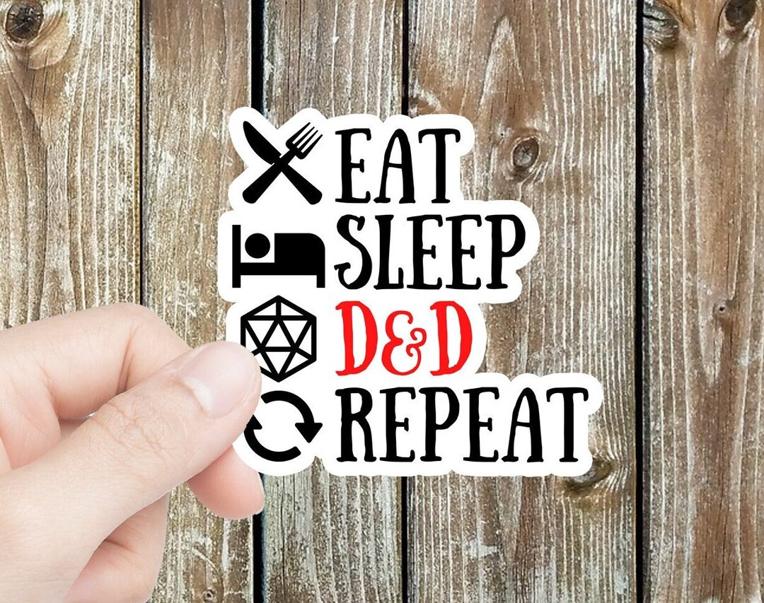 Eat Sleep Dnd Repeat Funny TTRPG Sticker - Etsy