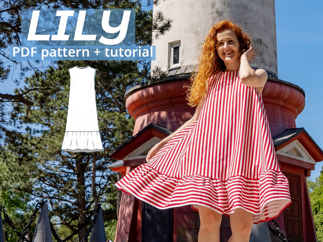 Flowy Summer Dress PDF Sewing Pattern - Sizes XS to XXL - Etsy