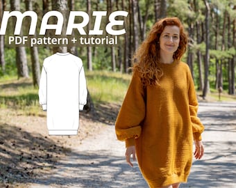 Oversize Cozy Sweater PDF Sewing Pattern, 6 Sizes XS-XXL With ...