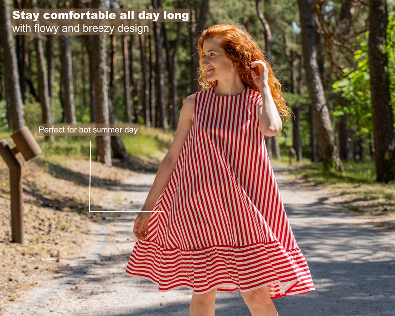 Flowy Summer Dress PDF Sewing Pattern Sizes XS to XXL - Etsy