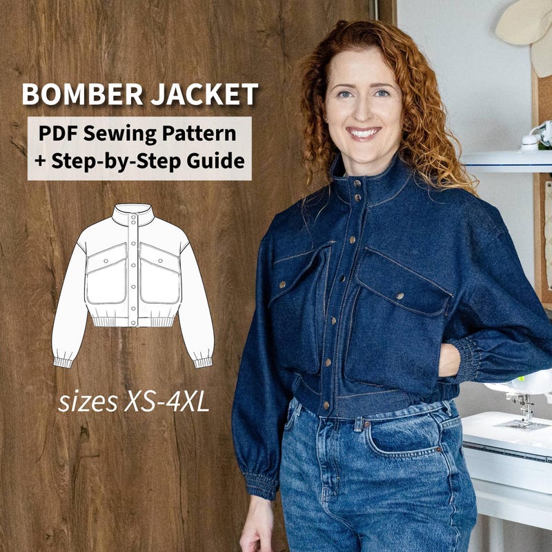 Bomber Jacket Pattern - Etsy