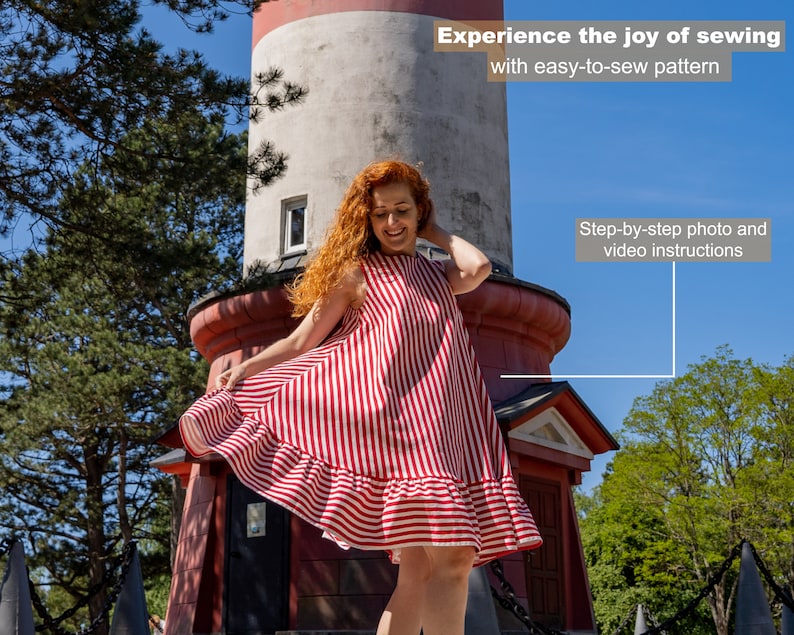 Flowy Summer Dress PDF Sewing Pattern Sizes XS to XXL - Etsy