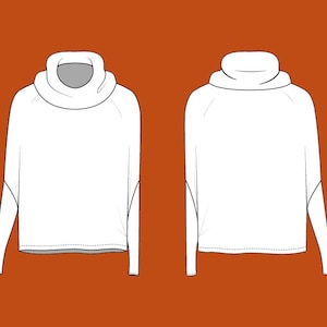 Oversize Cozy Sweater PDF Sewing Pattern, 6 Sizes (XS-XXL) With ...