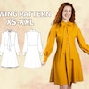 Balloon Sleeve Blouse PDF Sewing Pattern, 6 Sizes XS-XXL With ...