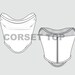 Corset Top Fashion Flat Technical Sketch Illustration Mockup CAD - Etsy