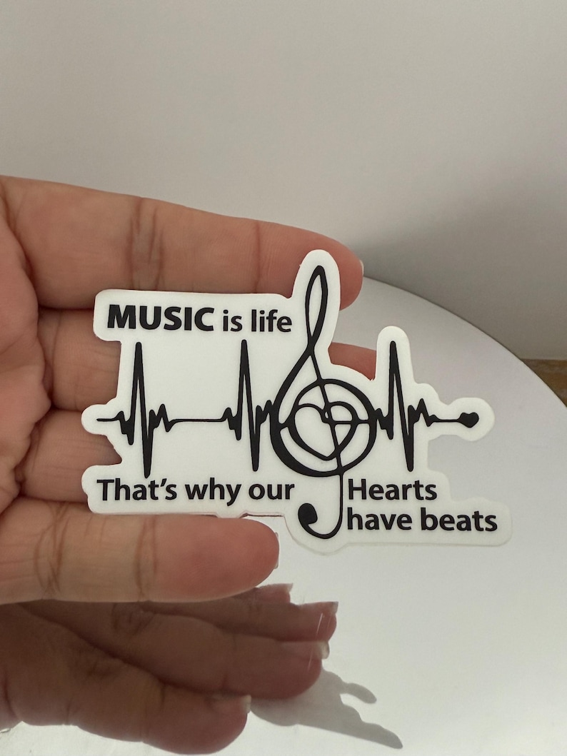 MUSIC is Life That's Why Our Hearts Have Beats - Etsy