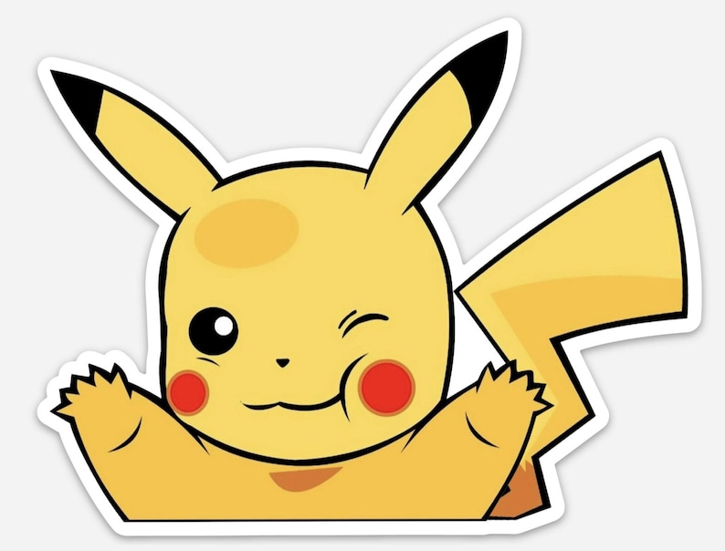 Pikachu Smashed Sticker - Etsy