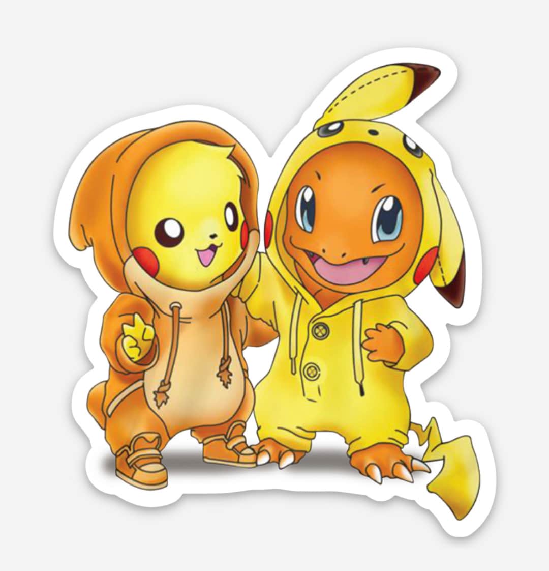 Pikachu and Charmander With Costume - Etsy