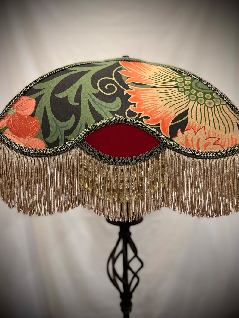 Warm Floral Victorian Style Art Nouveau Inspired Handmade Lampshade - Etsy