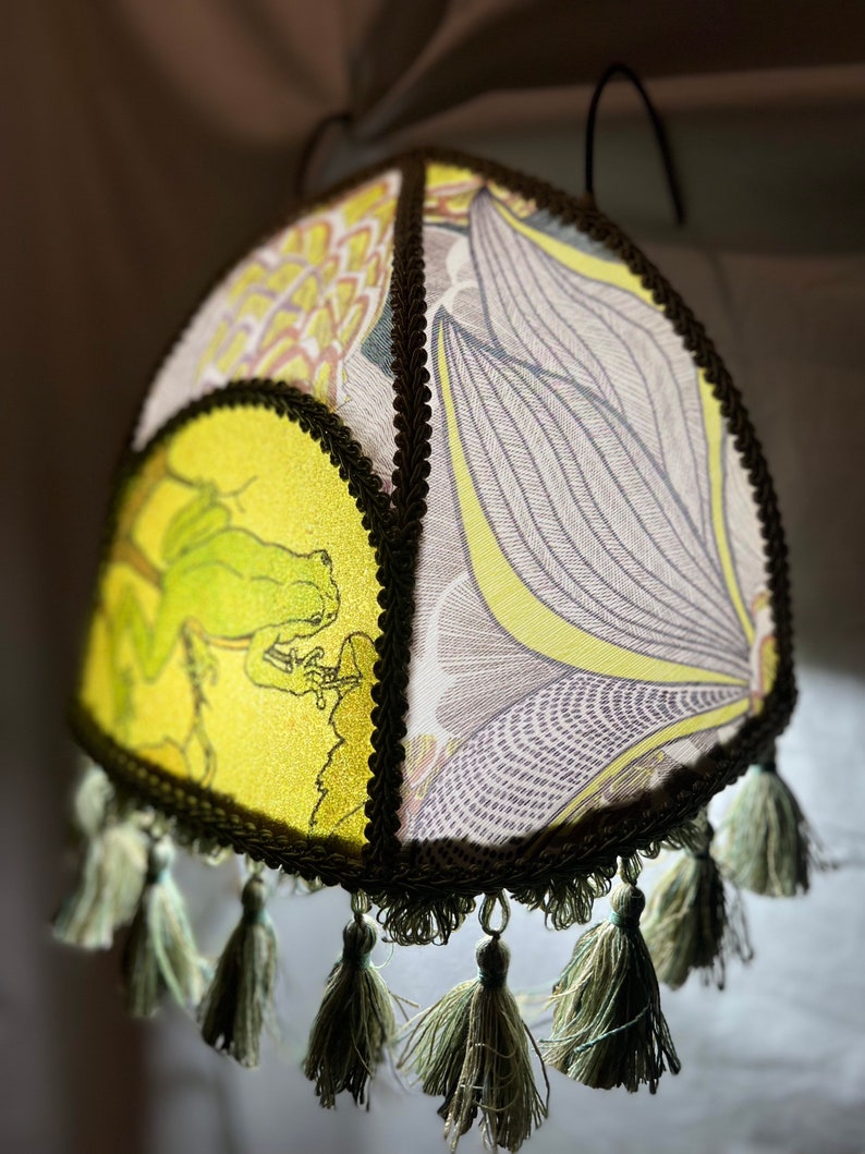 Leap Frog - Cottage Core Handmade Antique Hanging Bed Frame Lamp - Etsy