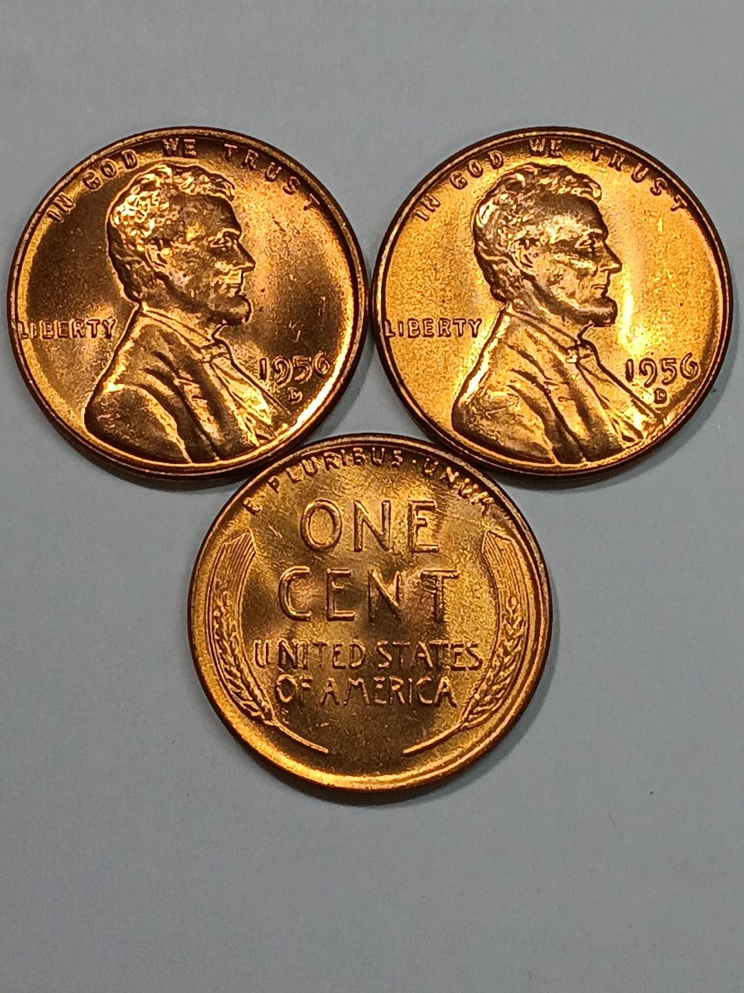 1956 D WHEAT PENNY Rpm D Over D RED Mint State 65 Authentic Us Coin - Etsy