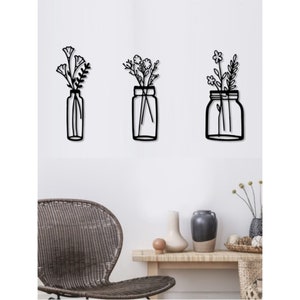 Set of 3 Pots Themed Laser Cut Wooden Wall Decor - Etsy