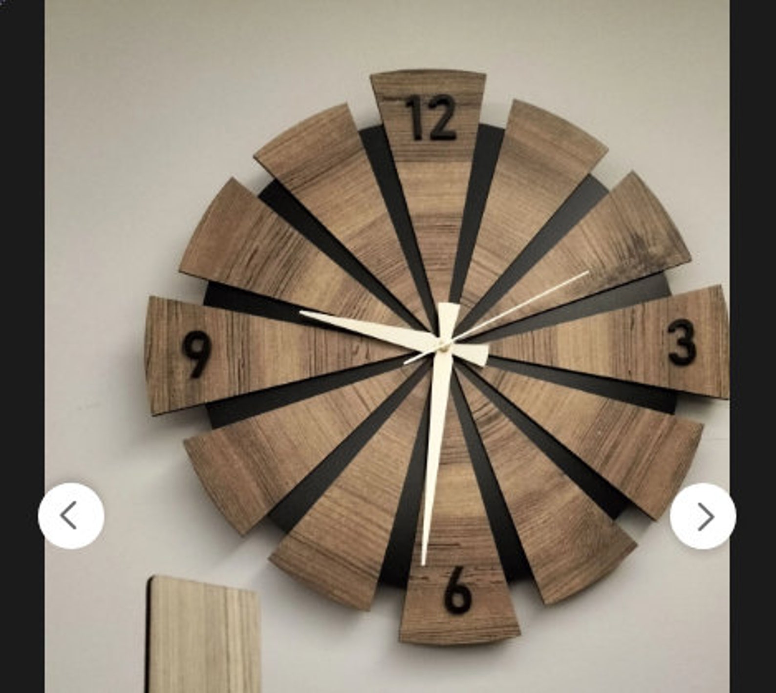 Wooden Layer Organic Wall Clock 40x40cm - Etsy