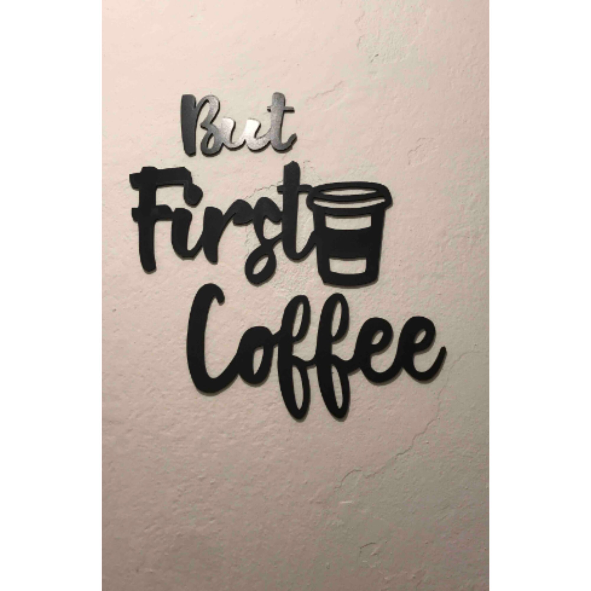 Black Wood but First Coffee Wall Decor for Kitchen Cafe Coffee Corner ...