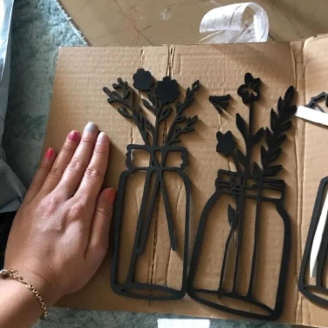 Set of 3 Pots Themed Laser Cut Wooden Wall Decor - Etsy
