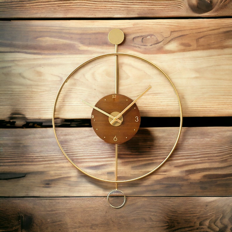 Orbit Gold 60 Cm, Modern Decorative Metal Wall Clock - Etsy