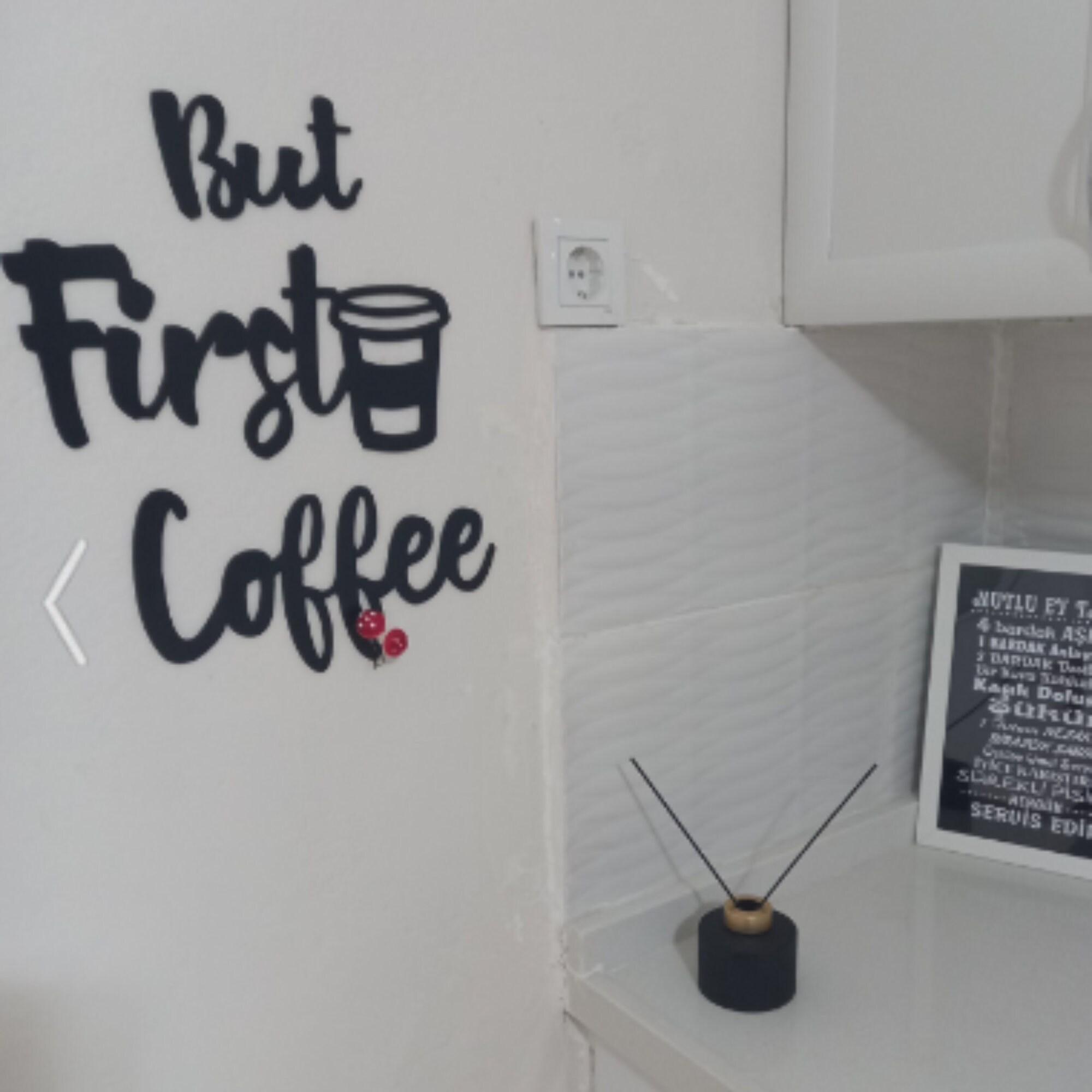Black Wood but First Coffee Wall Decor for Kitchen Cafe Coffee Corner ...