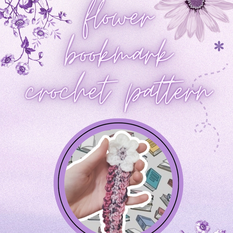 Crochet Flower Bookmark PATTERN - Etsy
