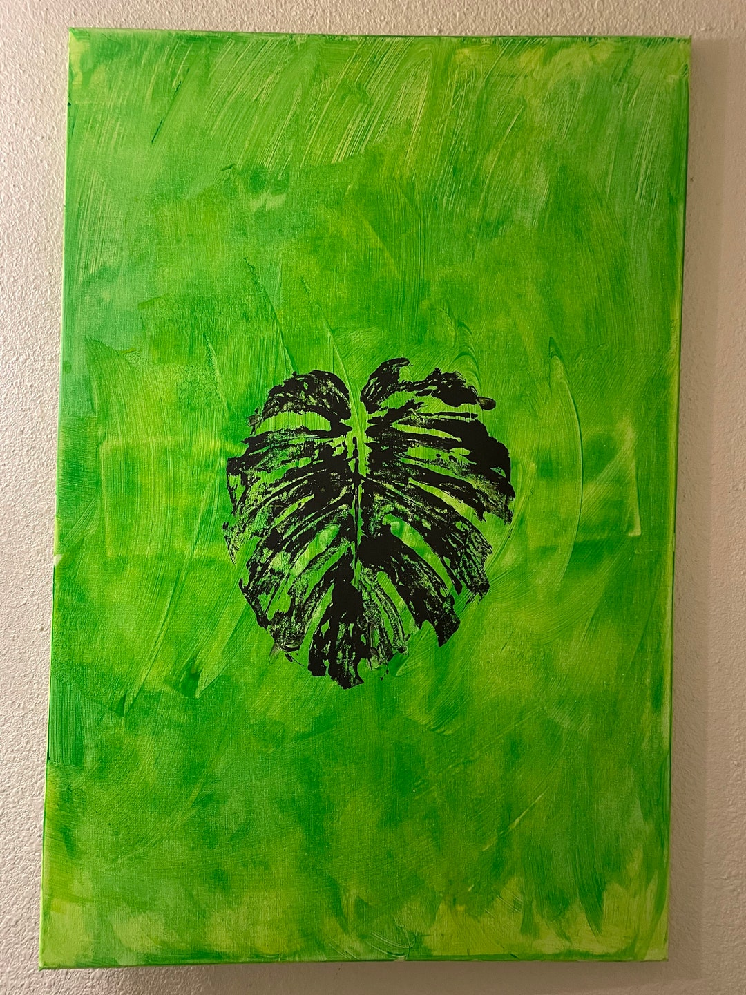 Big Monstera Painting - Etsy