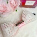 MADE TO ORDER - Cute Hair Clip Pink Bow Lace Bow Lolita Fashion ...