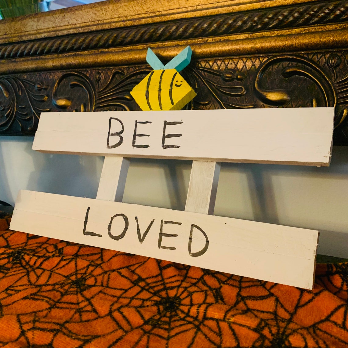 Handmade Wooden Bee Sign Made From Reclaimed Pallets, Rustic, Shelf ...