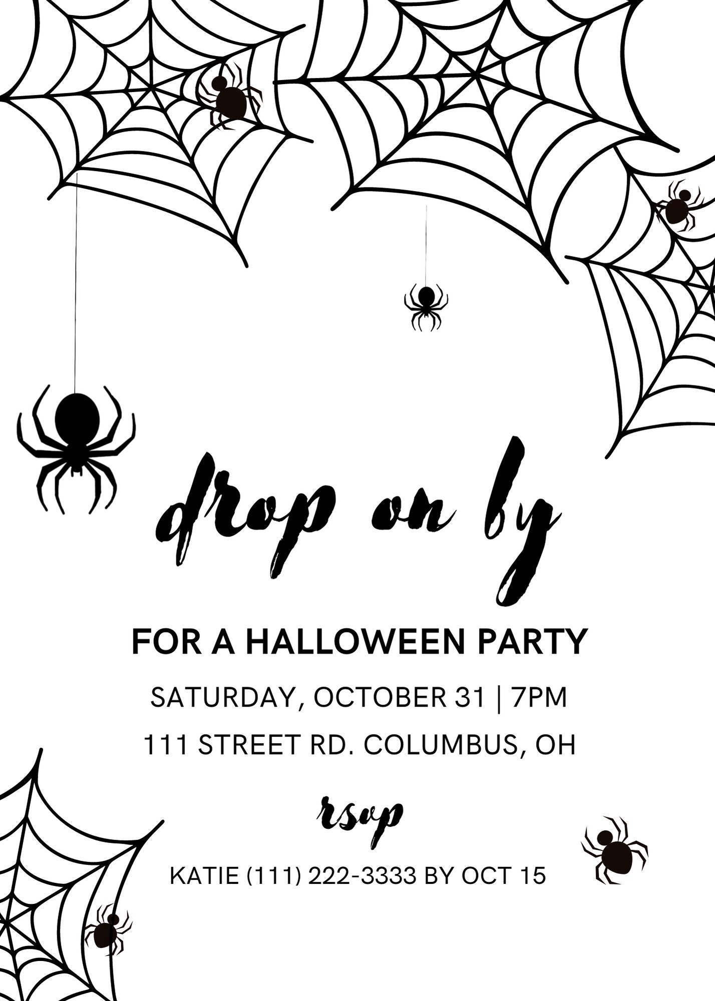 Editable Halloween Party Invitation Digital Download - Etsy