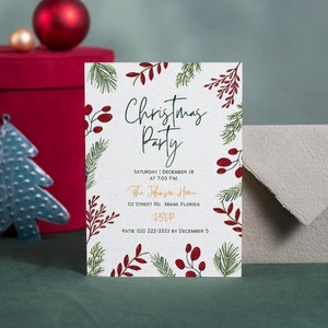 Editable Christmas Party Invitation Digital Download - Etsy
