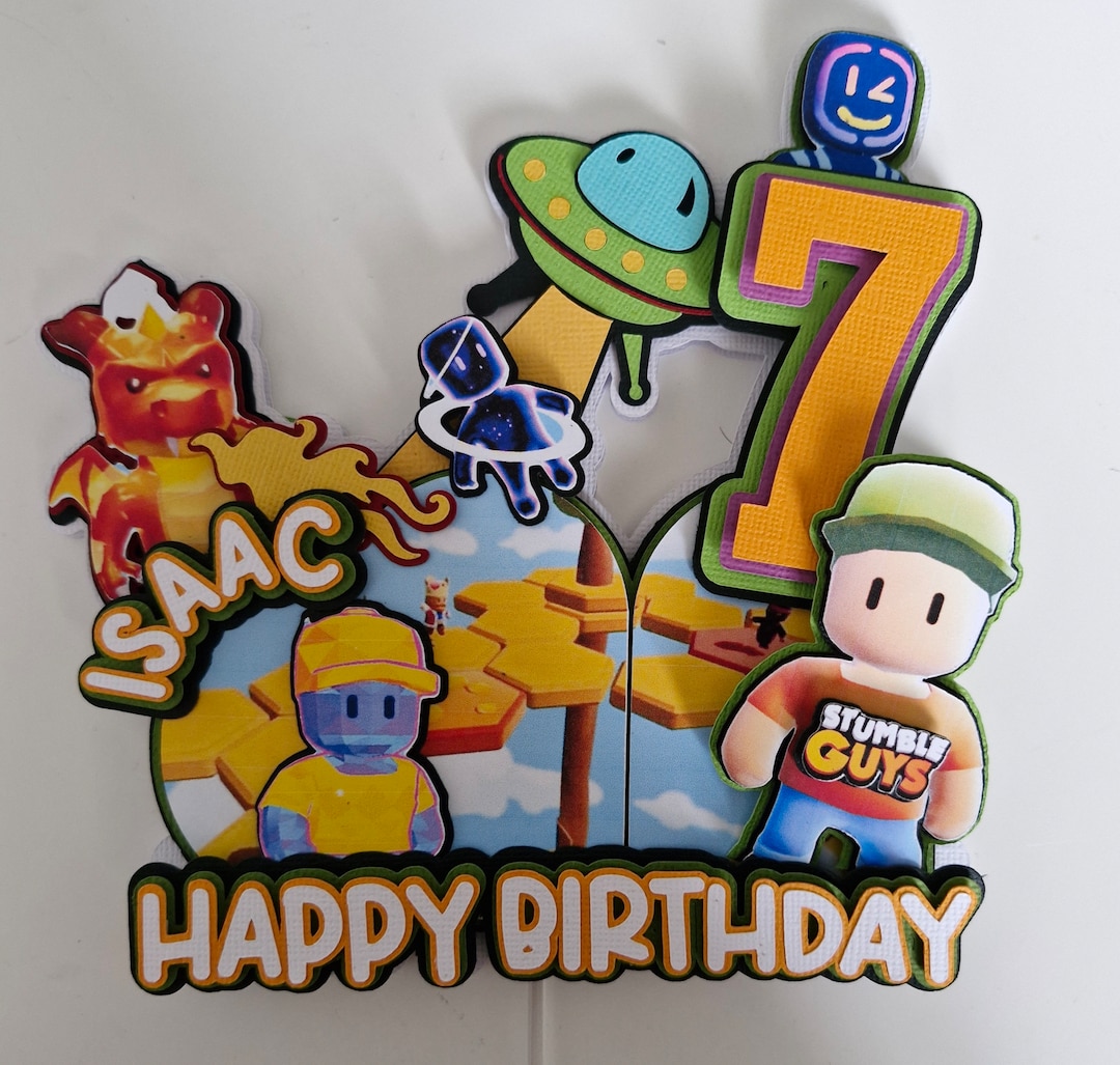 Personalised Birthday Stumble Guys Cake Topper! - Etsy