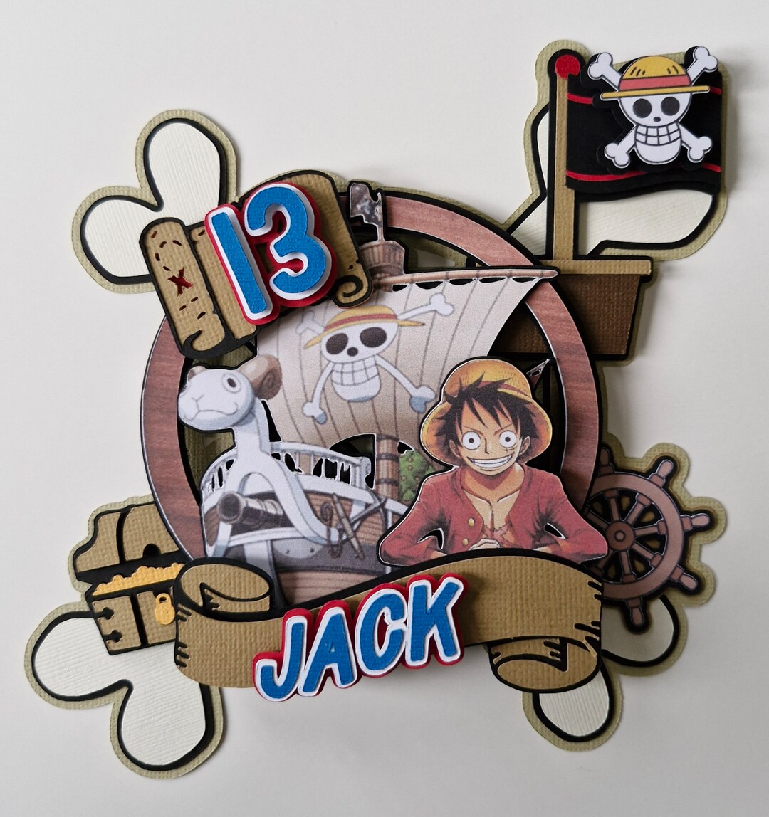 Personalised Anime One Piece Themed Cake Topper - Etsy