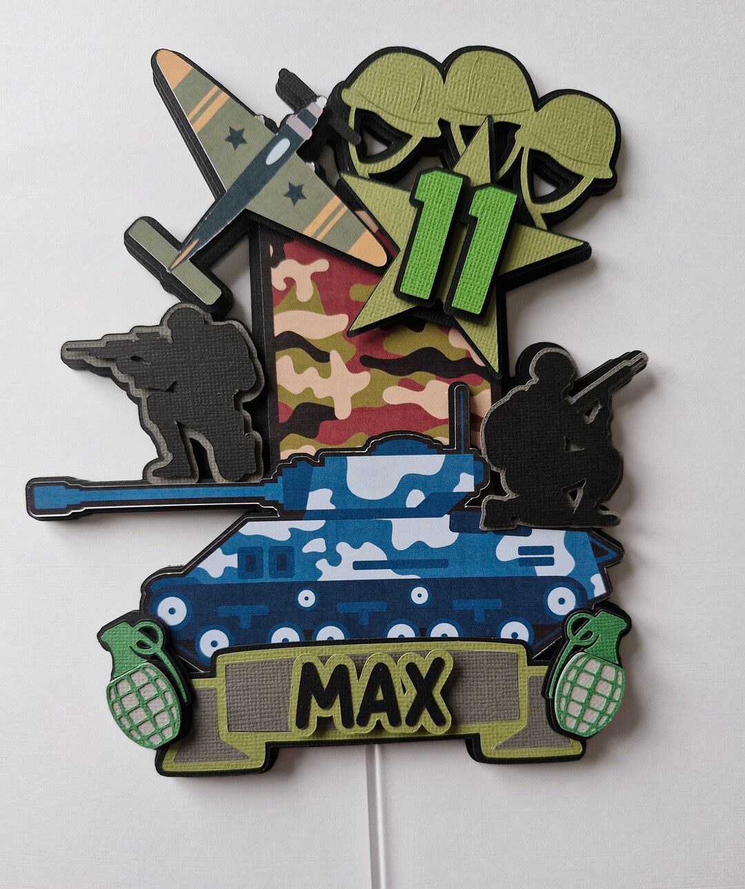 Personalised Army Tank Themed Cake Topper! - Etsy
