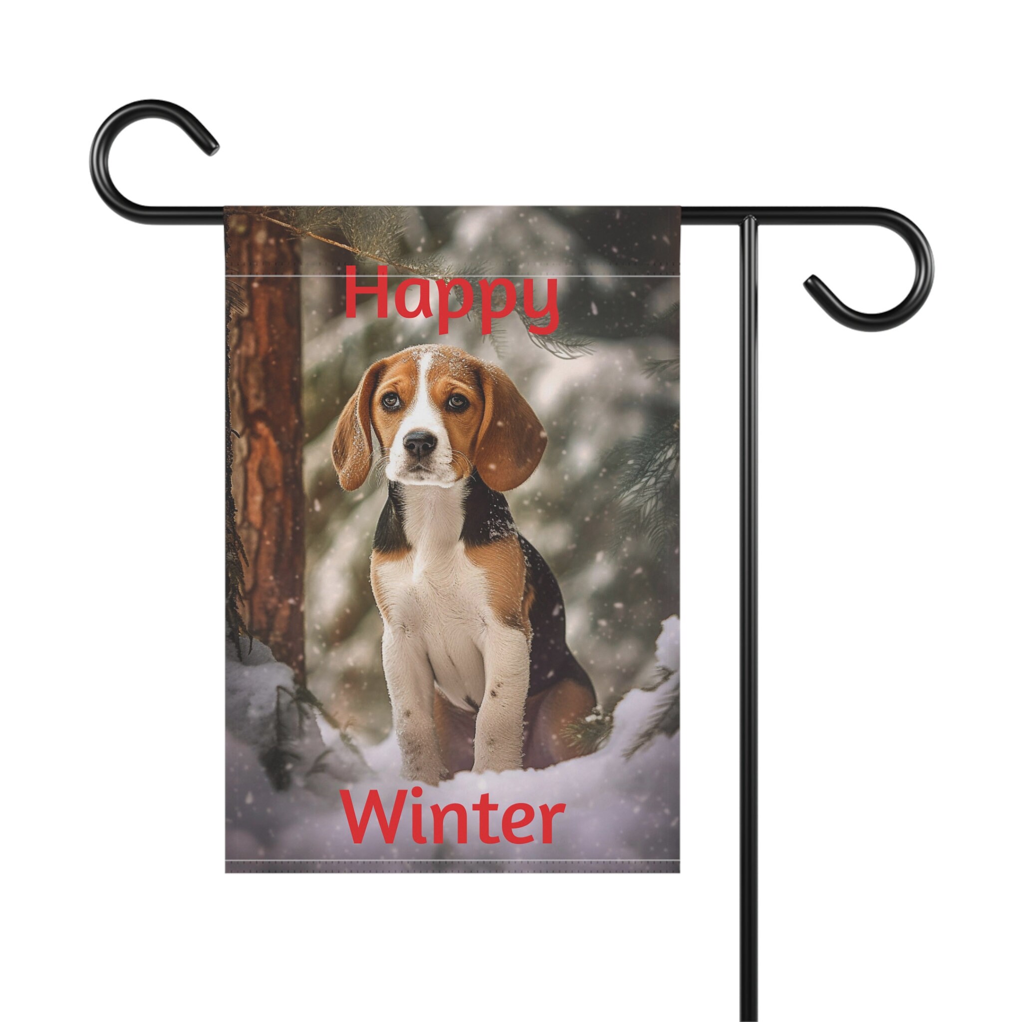 Beagle Winter Garden & House Banner, Beagle Winter Garden Flag, Beagle Winter Garden Flag Gift ...