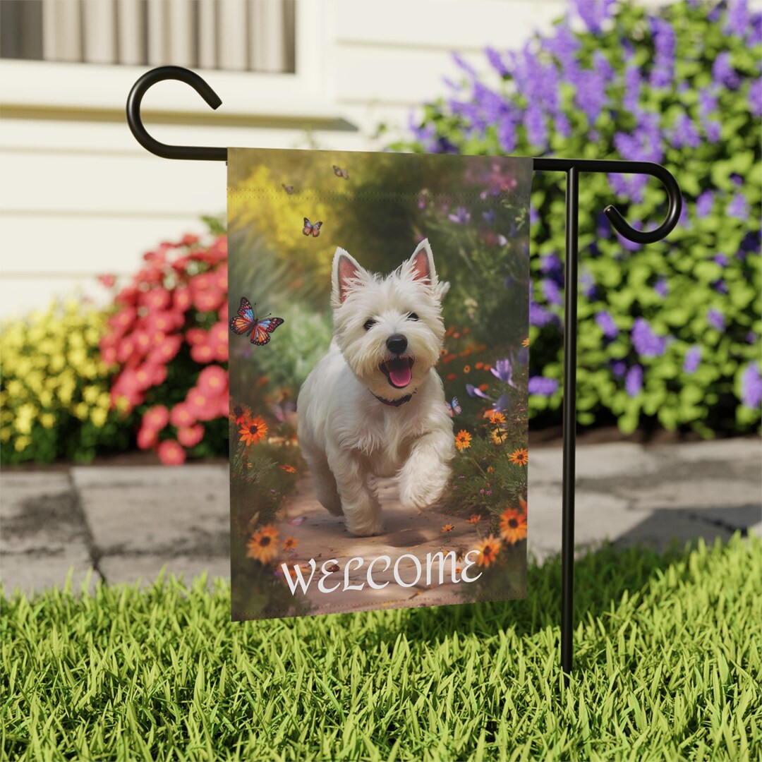 Westie Garden & House Banner, Westie Welcome Garden Flag, Westie Lover ...