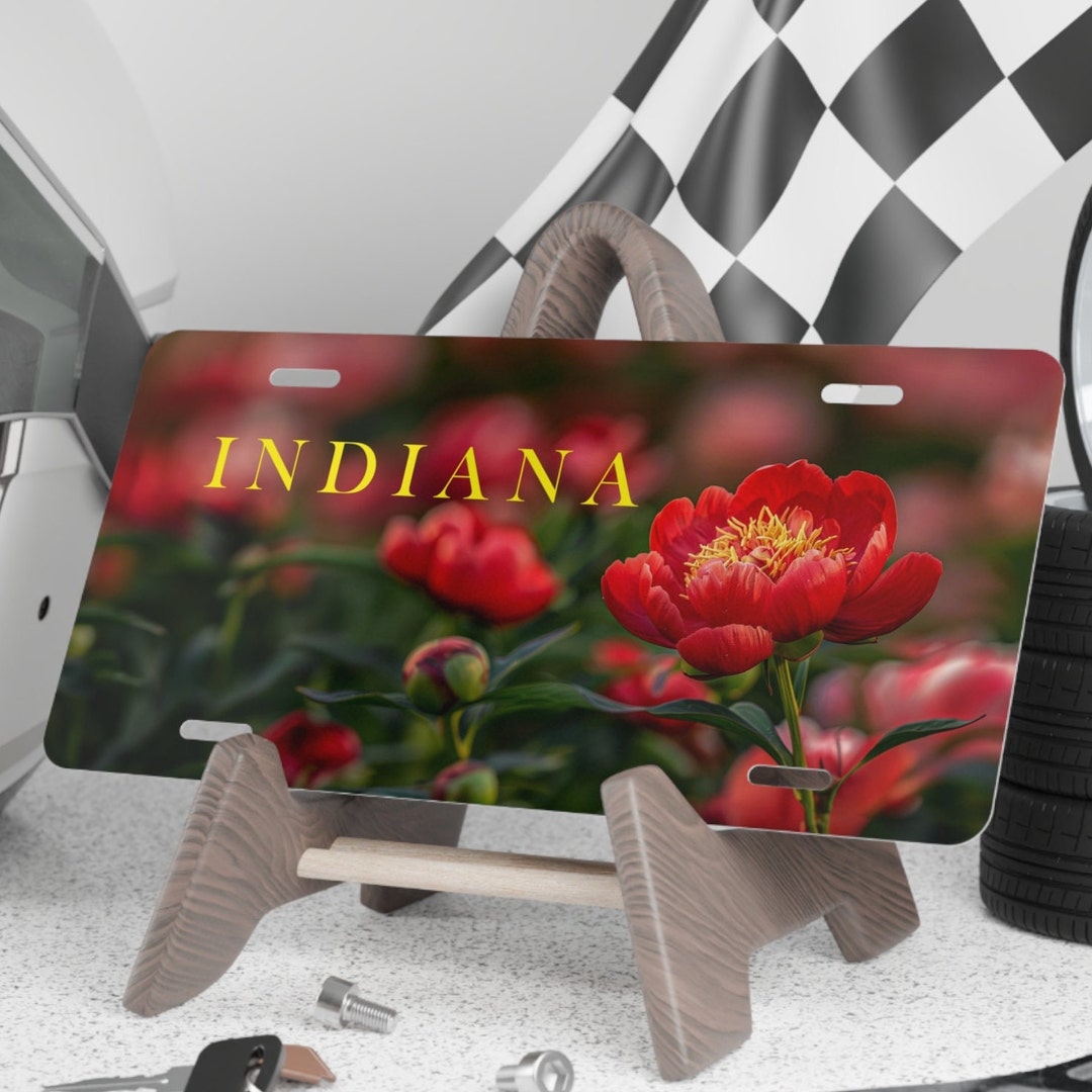 Indiana Vanity Plate, Peony Vanity Plate, Peony Vanity License Plate ...