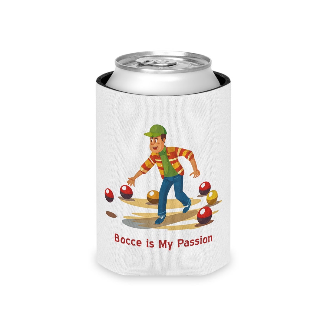 Bocce Can Cooler, Bocce Ball Can Cooler, Two Sizes, Bocce Cozie Gift ...