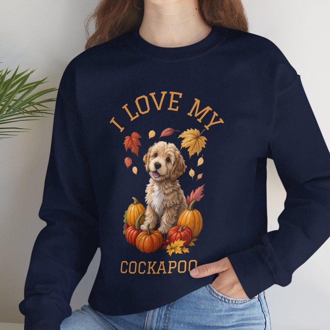 Cockapoo Lover Crewneck Fall Sweatshirt, Gift for Pet Owners, Cockapoo ...
