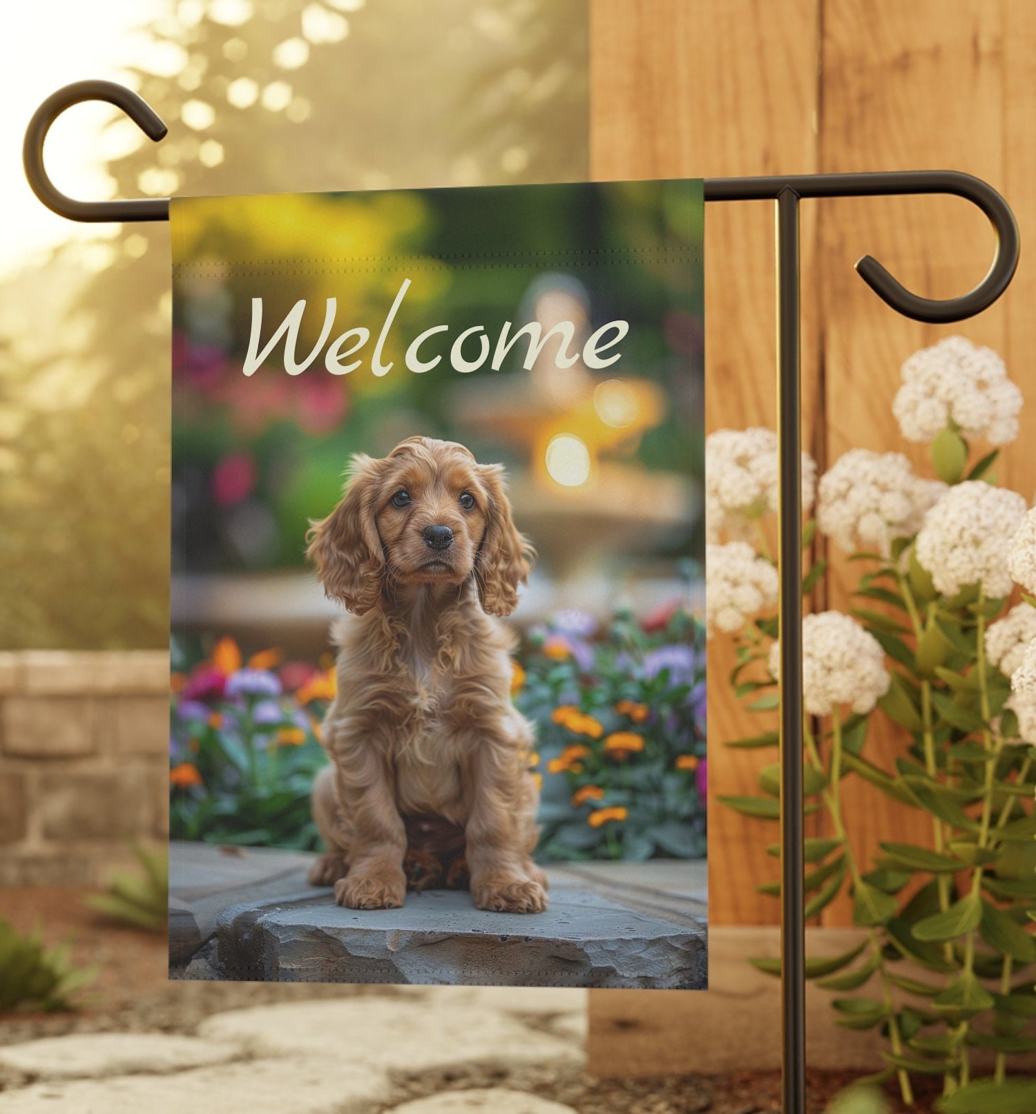 Cocker Spaniel Summer Garden & House Banner Gift for Cocker Spaniel ...