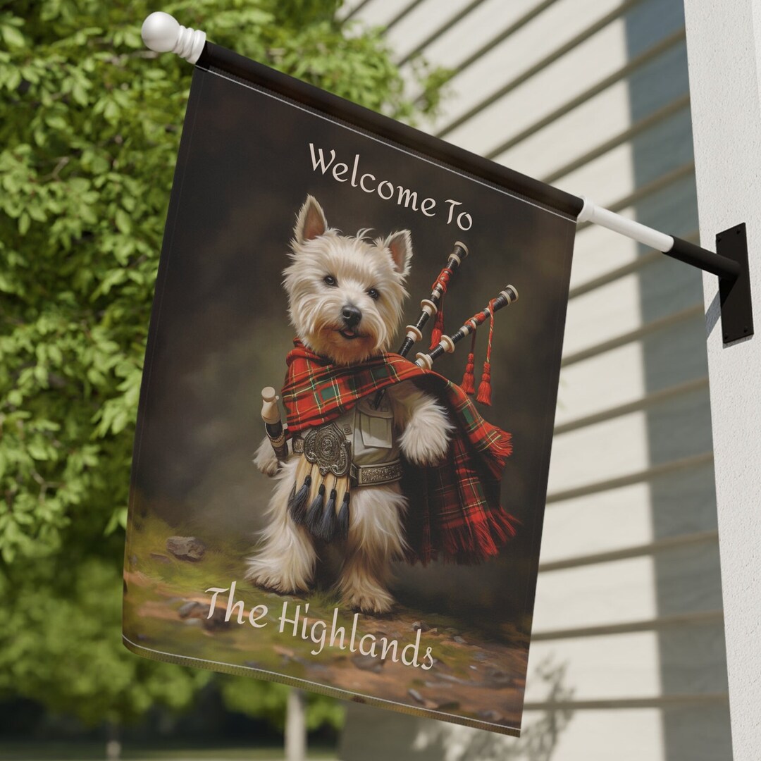 Westie Highlander House Banner, 24.5 X 32 In, Westie House Flag, Westie ...