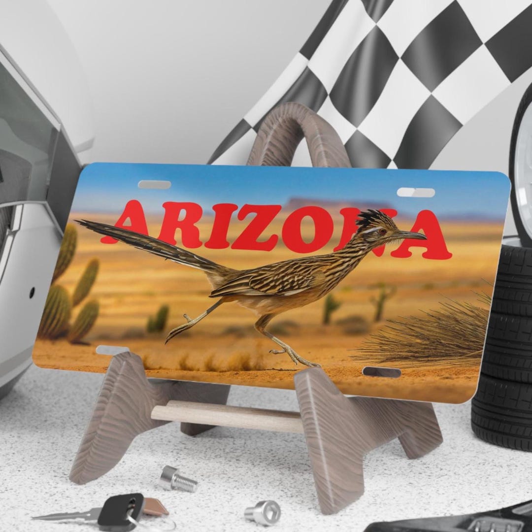 Arizona Vanity Plate, Roadrunner Vanity Plate, Arizona Roadrunner ...