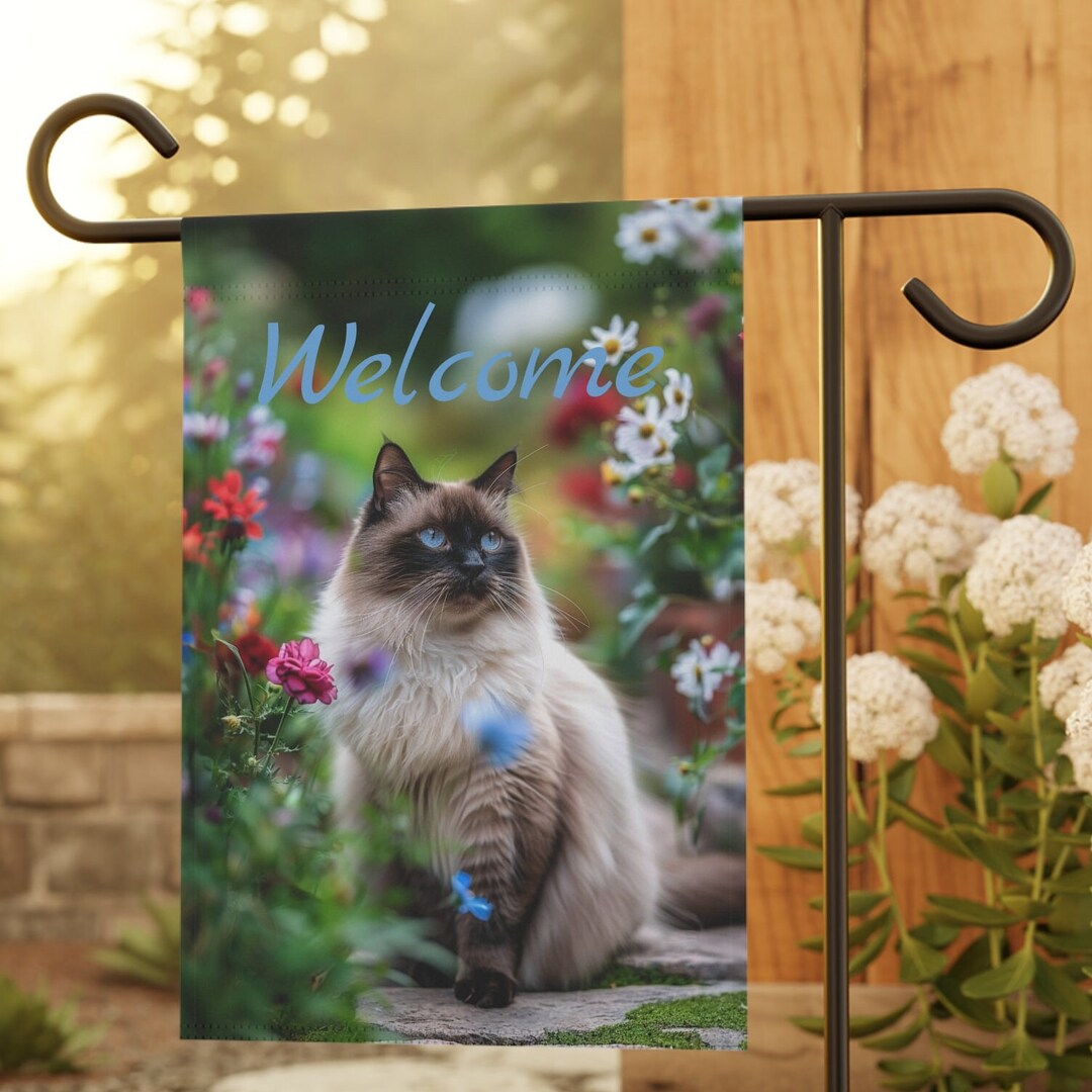 Himalayan Blue-point Summer Garden & House Banner, 12x18 In, Himalayan ...
