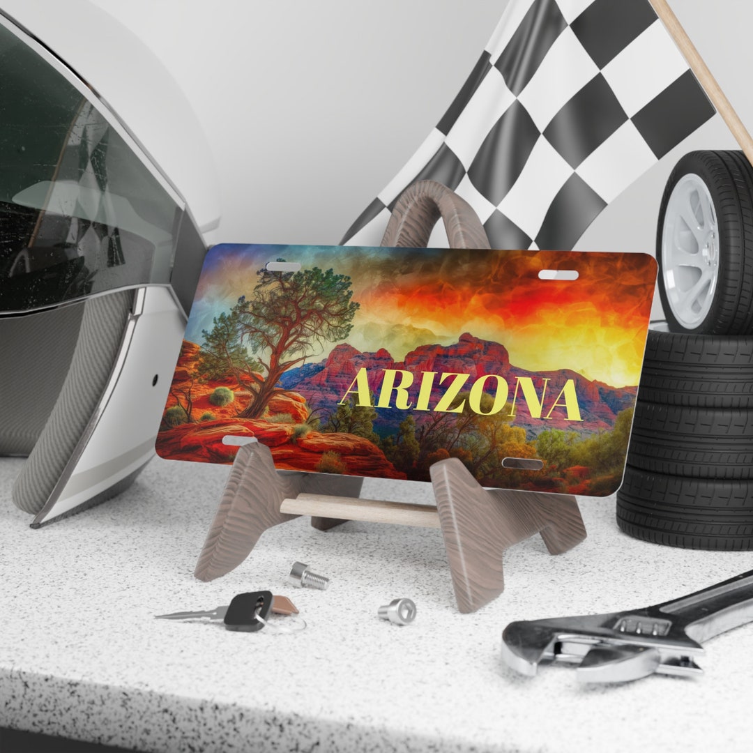 Arizona Vanity Plate, Red Rocks Vanity Plate, Arizona Sedona-like Scene ...