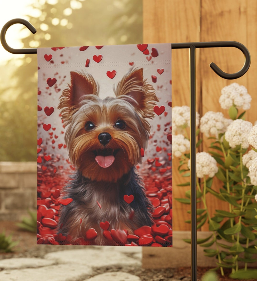 Yorkie Valentine's Day Garden & House Banner, 12x18 In, Valentine's Day ...