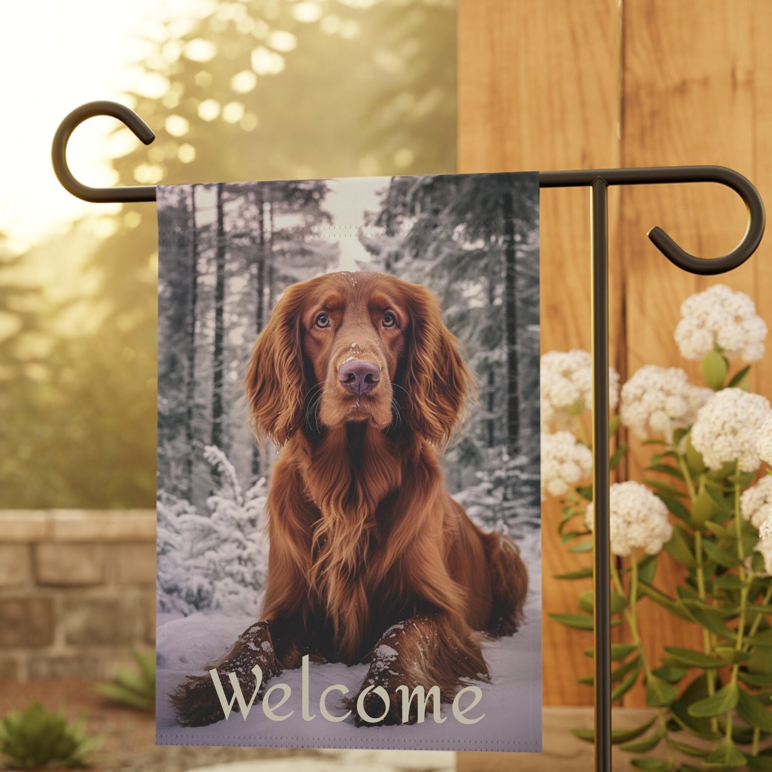 Irish Setter Garden and House Banner Irish Setter Winter - Etsy